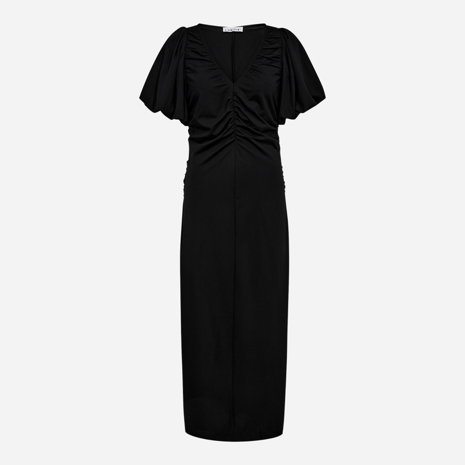Haute L'Amitié Marise Drape Dress Black – J BY J Fashion